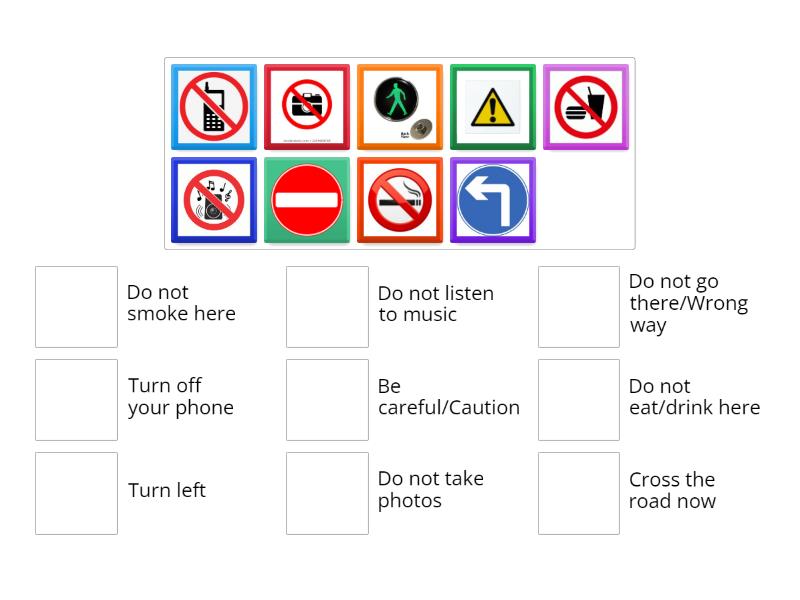 Imperatives - Signs - Match up