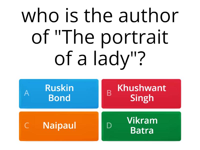 Quiz - The portrait of a lady. - Cuestionario