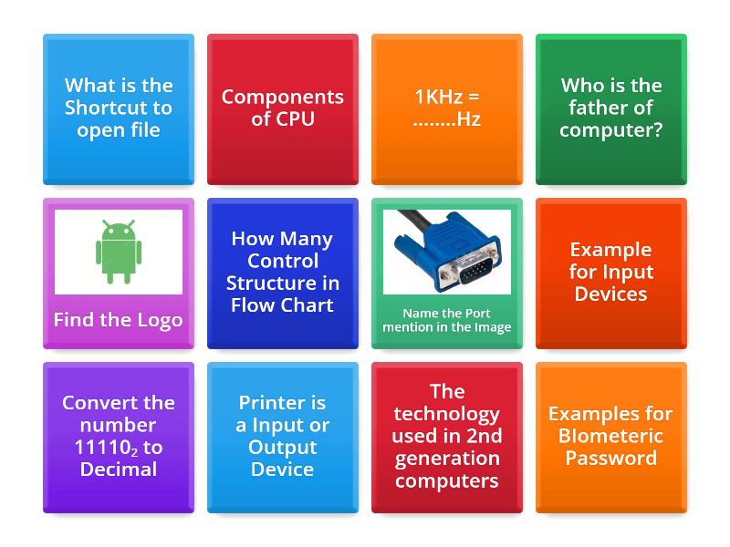 Grade 7 ICT Questions and Answer Game (PGDE 19042) - Flip tiles