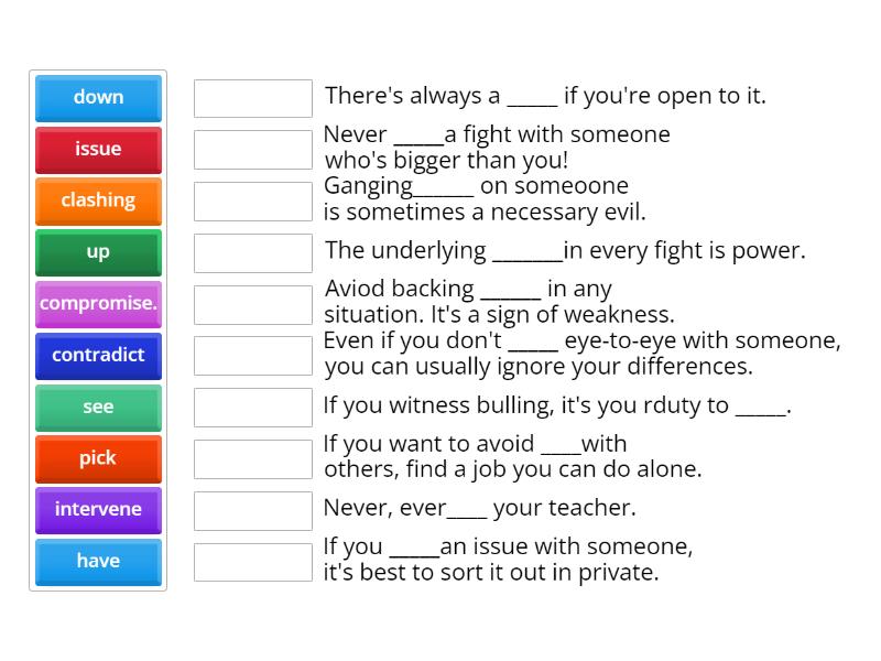Arguments - Match up