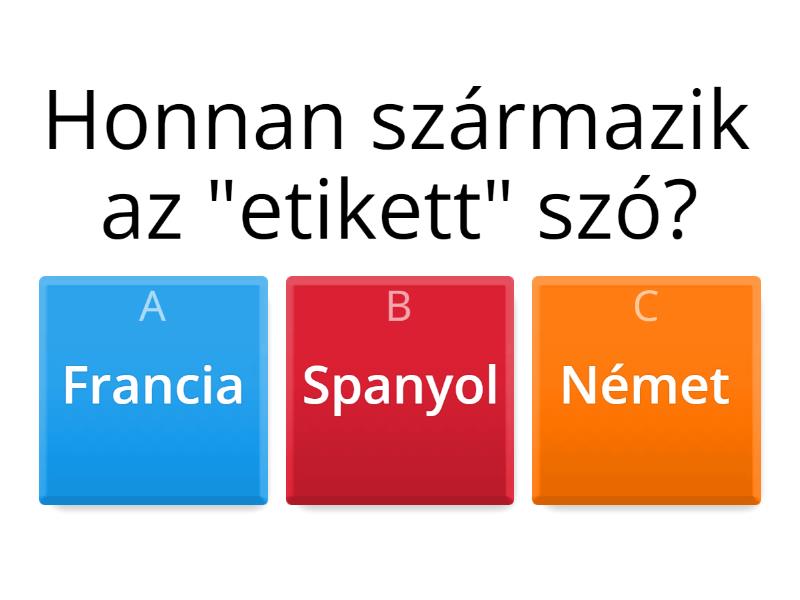 Illem, etikett, protokol - Quiz
