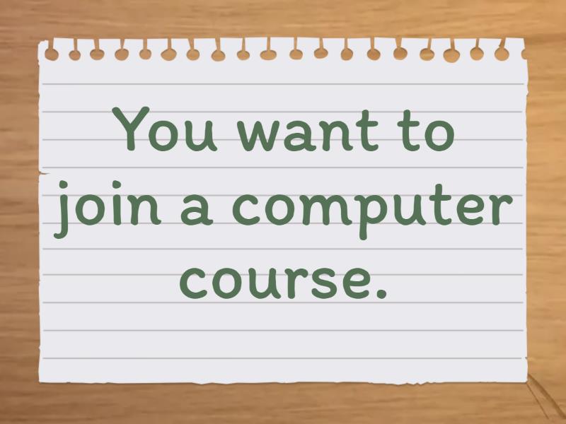 ESOL E2 Practice role play situations - Flash cards