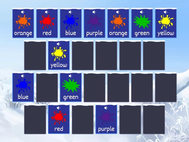Color memory game - Matching pairs