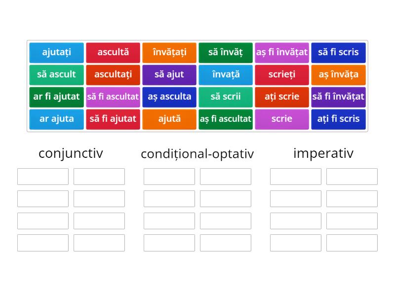 moduri / indicativ - Group sort