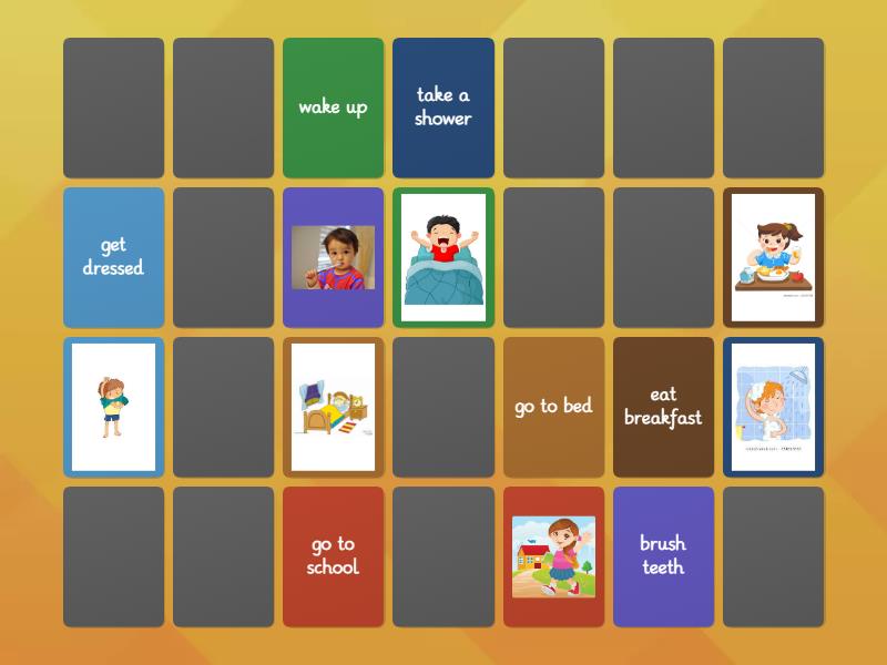 Routine Memory Game - Matching pairs