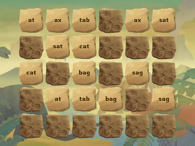 SPIRE Level 1 short a matching game - Matching pairs