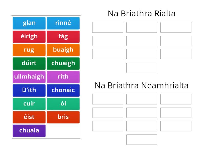 Aimsir Chaite - Group sort
