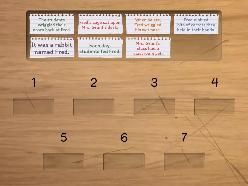 Story Scramble: Connected Text Accuracy (Our Class Pet) - Group sort