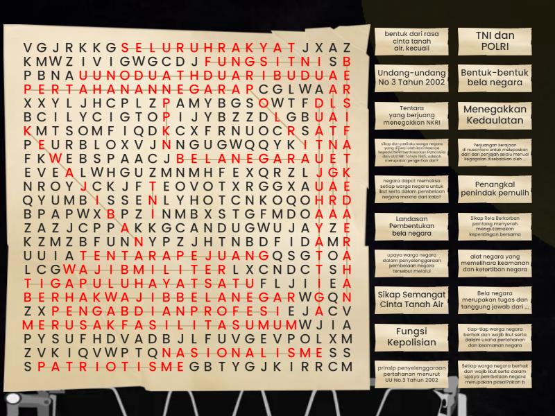 Bela Negara - Wordsearch
