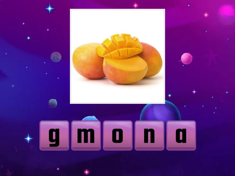 FRUITS AND VEGETABLES - Anagram