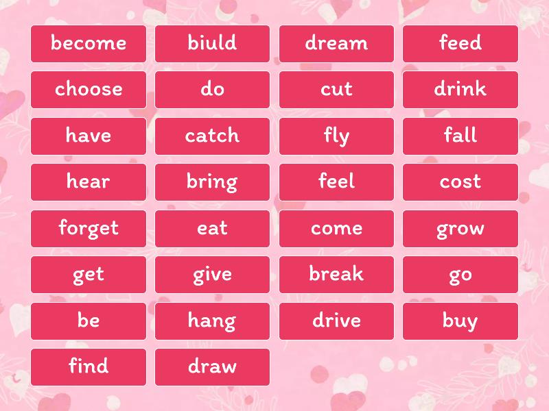 GG3 irregular verbs 1 - Flip tiles