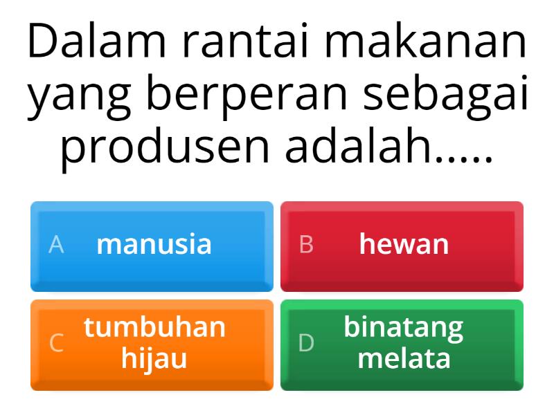 Games Rantai Makanan - Quiz