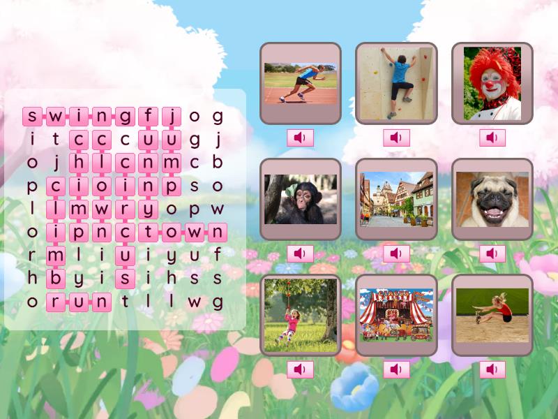 At the circus - Sopa de letras