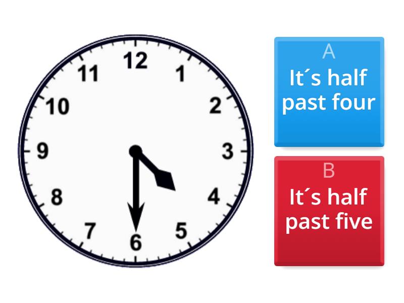 What´s the time? It´s HALF PAST - Quiz