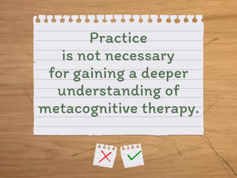 Part 3: Metacognitive Therapy (14) - Flash cards