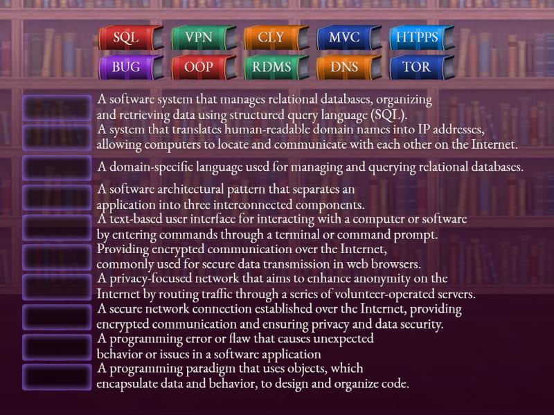 Programming Definitions - Match up