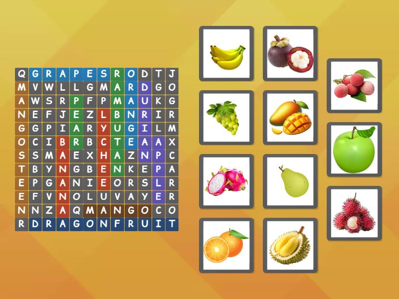 -Fruit - Wordsearch