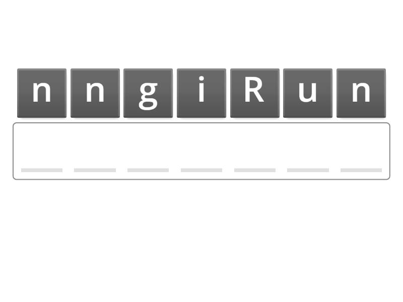 Present continuous - Anagram