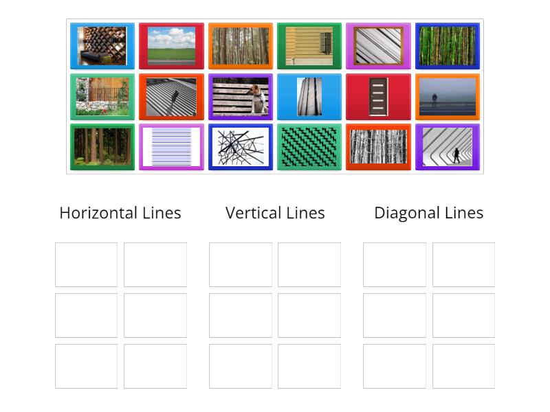Year 3 Horizontal, Vertical and Diagonal Lines - Group sort