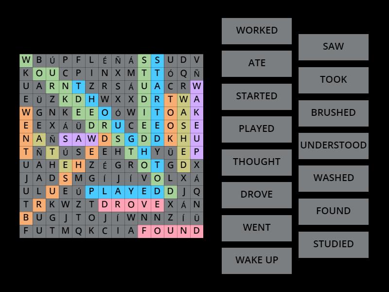 SOPA DE LETRAS - Wordsearch