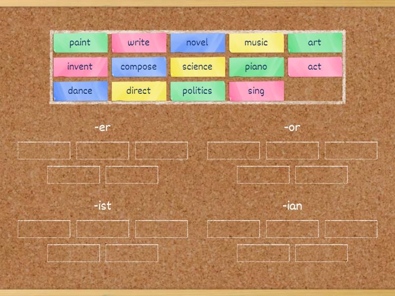 AEF1 File 7A VOCABULARY Word formation - Group sort