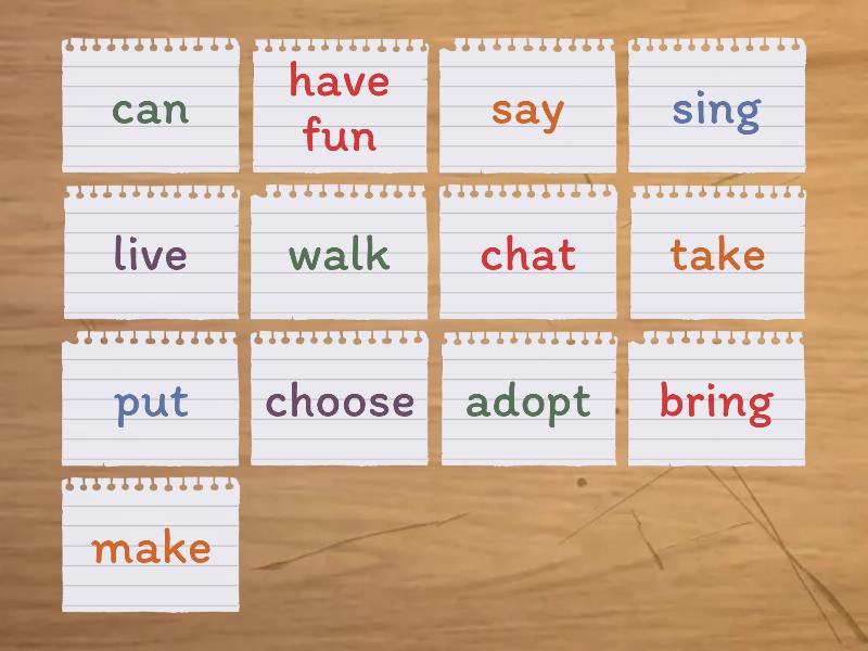 Verbs #2 - Flip tiles