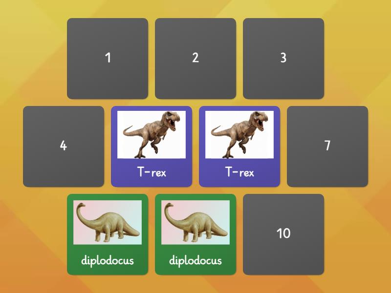 match the Dinosaur - Matching pairs