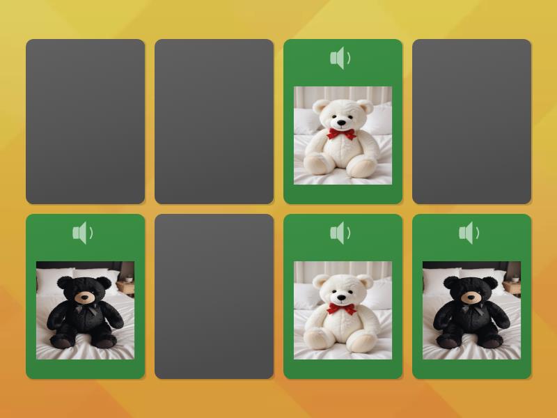 Teddy Bear Colours - 2 - Matching pairs