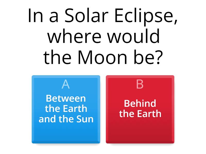Lunar and Solar Eclipse - Quiz
