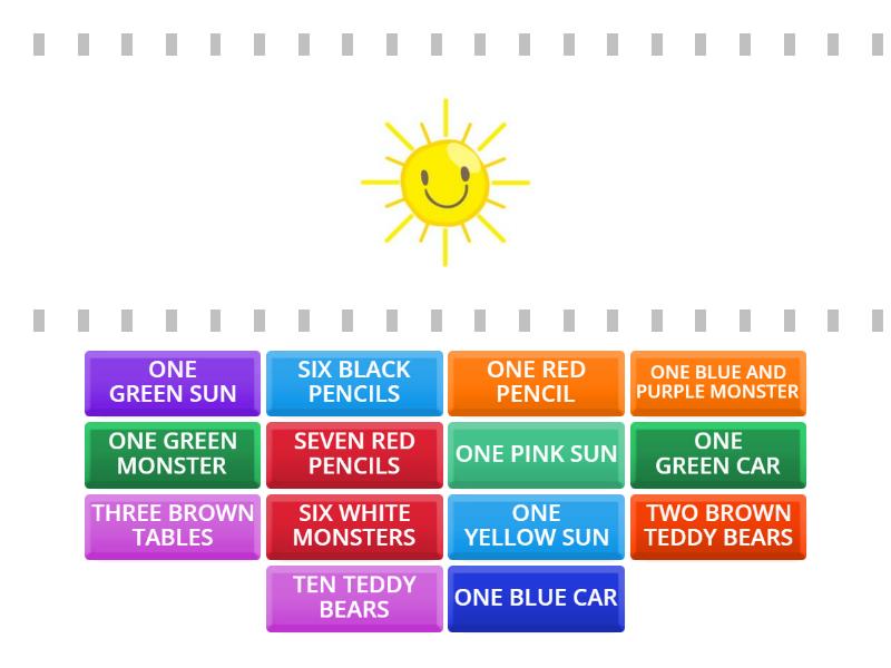 Discover Jr- Numbers, colours and objects - Find the match