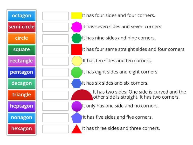 G2-Math-2D Shapes Information - Match up
