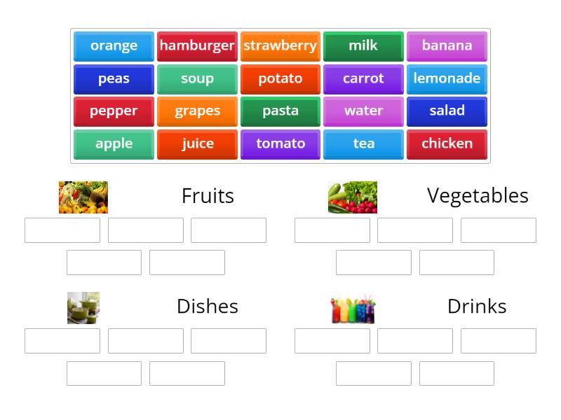 Food 3 grade - Group sort