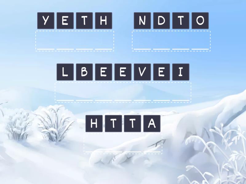 Present Simple - Anagram