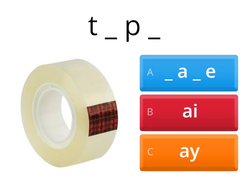 Long vowel a _ e, ai, ay - Cuestionario