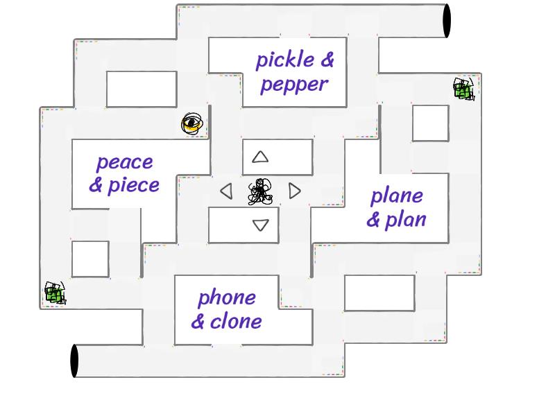 Proper nouns, homonyms and homophones - Maze chase