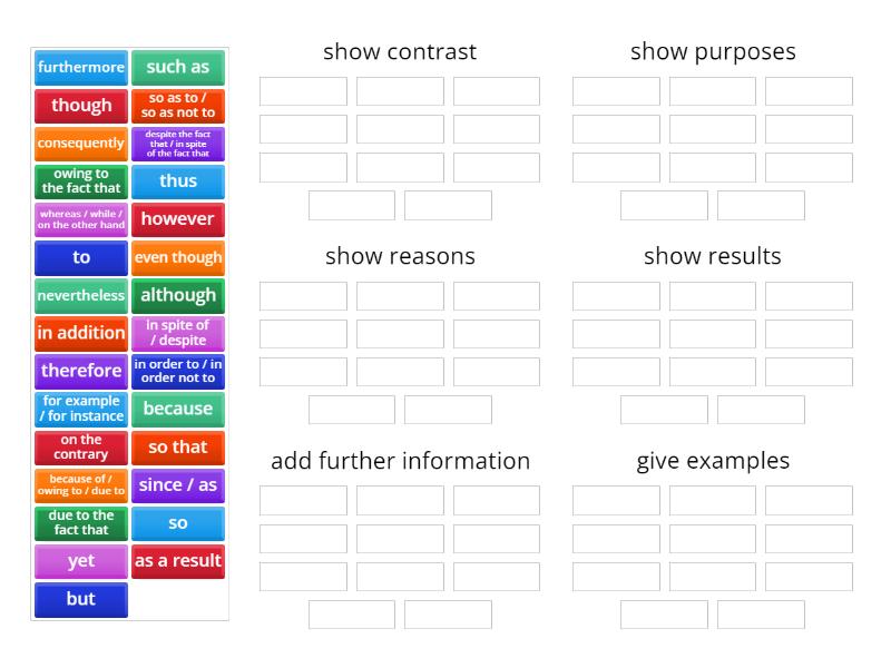 Grouping game_Connectives - Group sort
