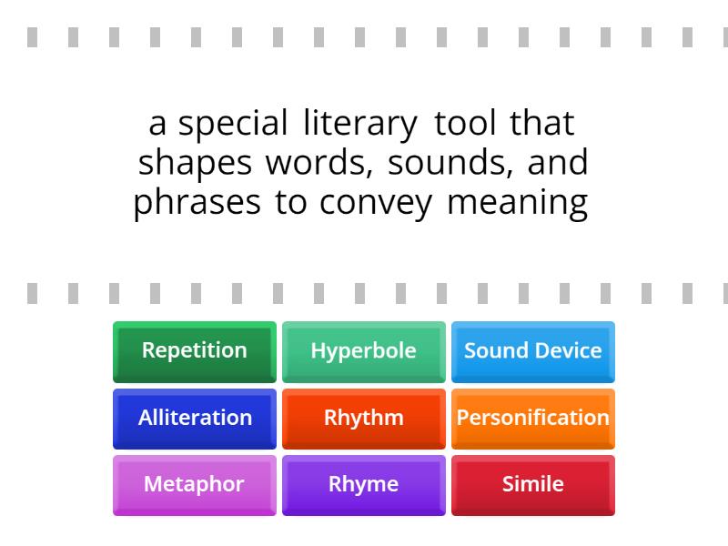 Poetry-Set 2 Sound Devices - Find the match