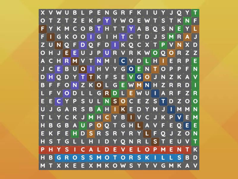 key terms human growth and development - Wordsearch