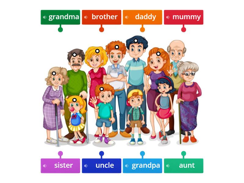 Family - Labelled diagram
