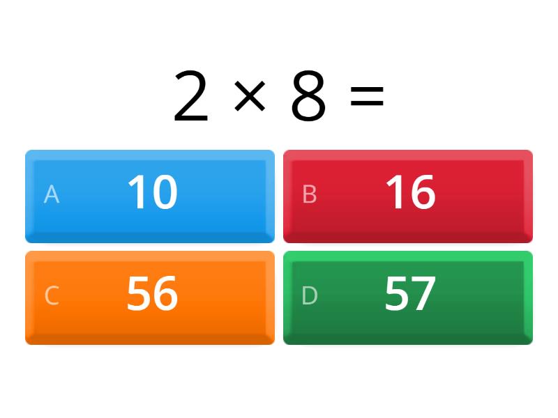 Multiplication 2, 5, 10 - Quiz