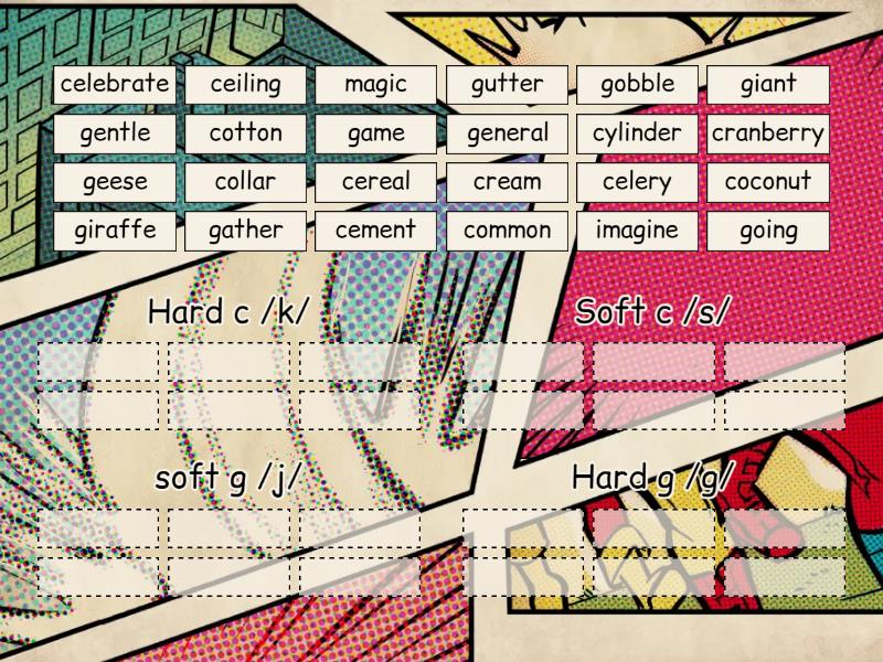 Hard c and Soft c, Hard g and Soft g - Group sort