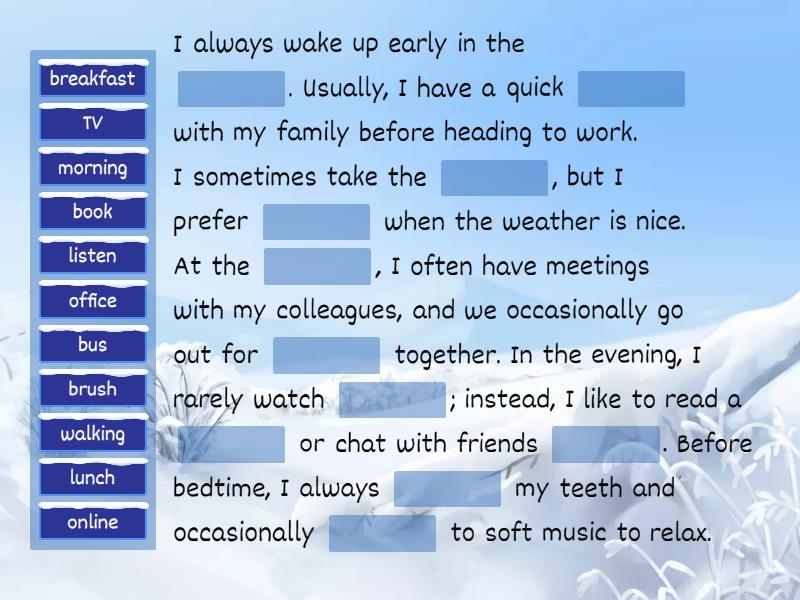 Frecuency Adverbs - s - Missing word
