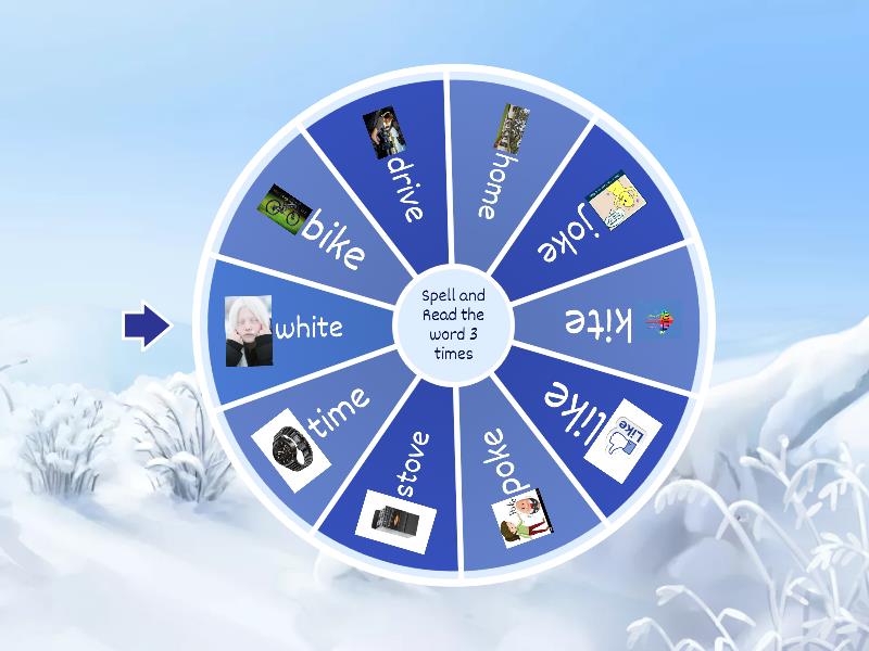 1st and 2nd Grade Long i, o (VCe) Spelling Practice - Random wheel