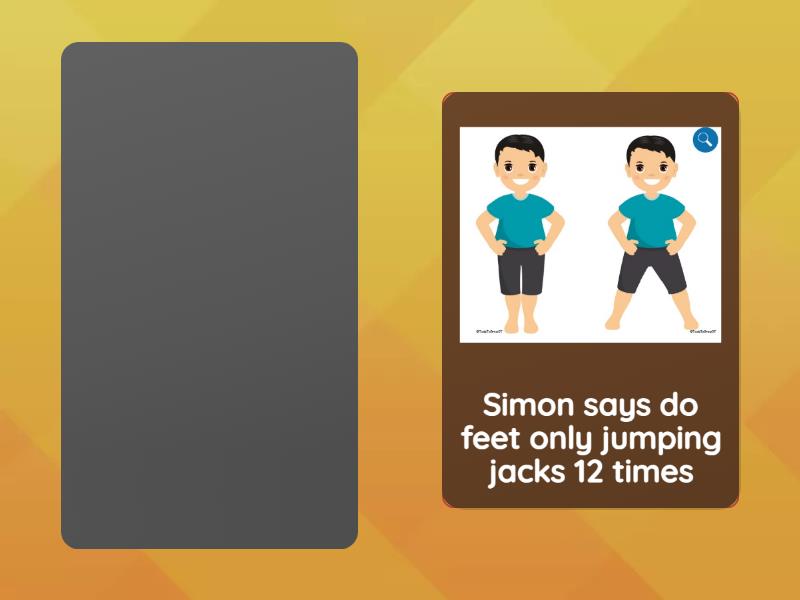 Simon Says movement game - Speaking cards
