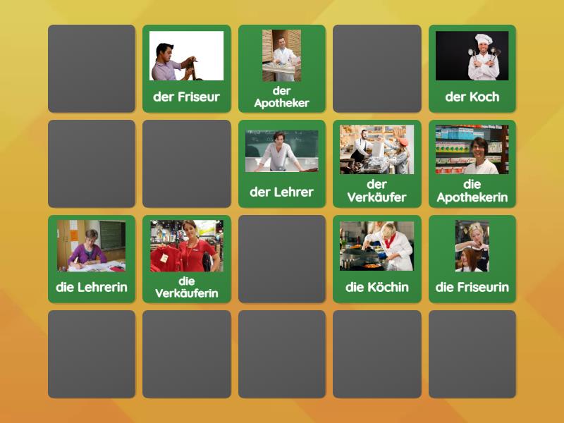 Berufe-Memory - Matching pairs