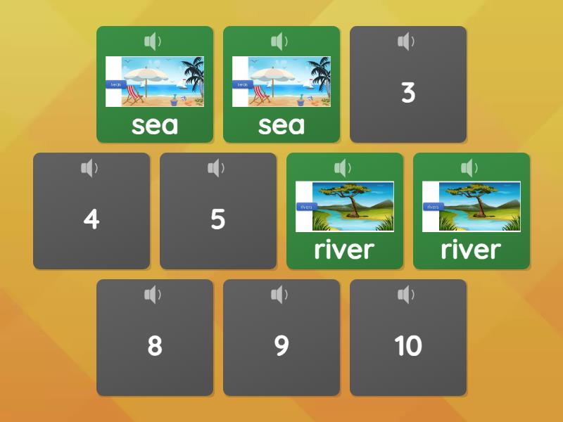 Sources of Water - Matching pairs