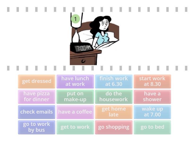 Week 4 Class 1 (Unit 4B): Vocabulary Daily Routine (Busy Belinda ...