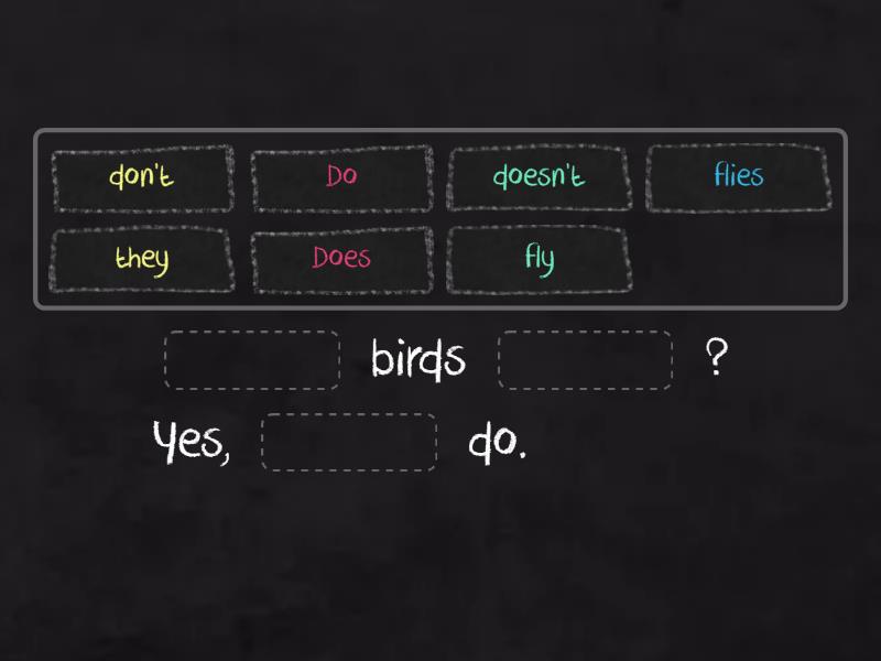 DO & DOES - QUESTIONS & ANSWERS - ENGLISHMILAGROSA - Complete the sentence