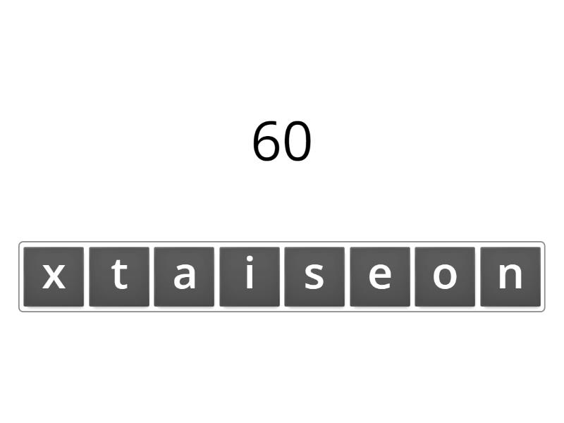 Les nombres 60-80 - Anagram