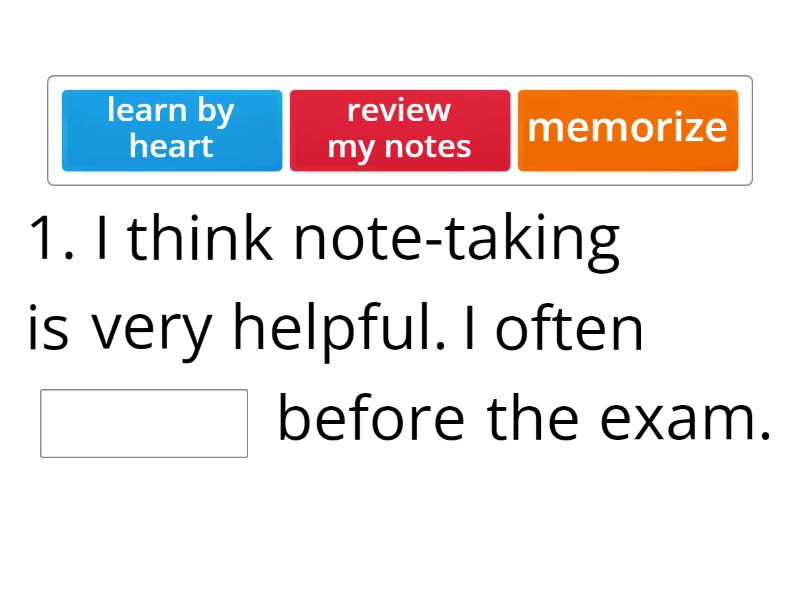Study habits: controlled practice - Missing word